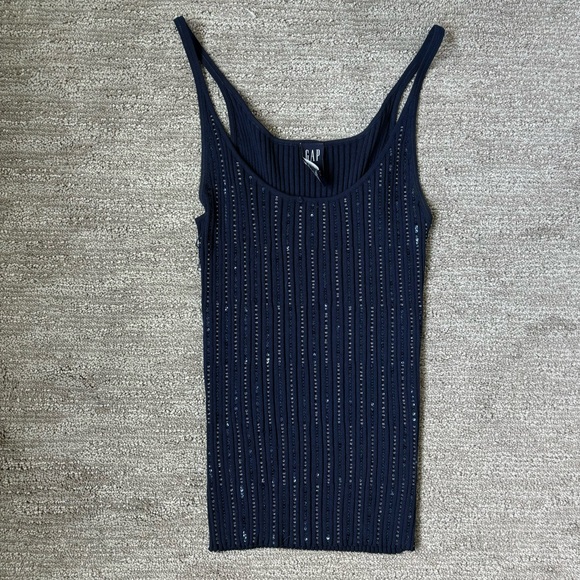 GAP | Tops | Y2k Gap Stretchy Ribbed Tank With Rhinestones And Beading ...